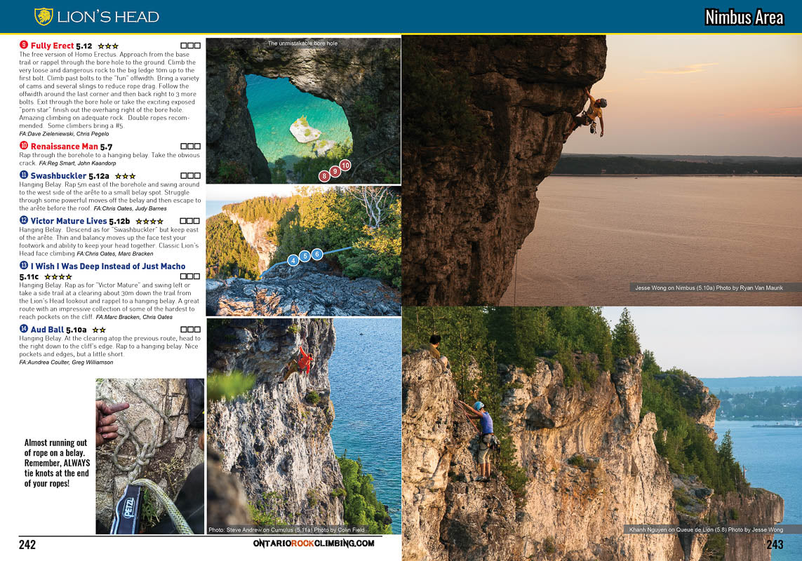 Ontario Rock Climbing Guidebook Sport And Trad